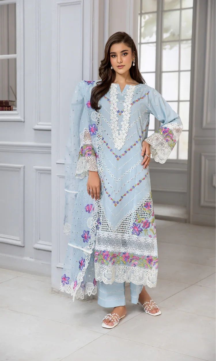 Shafaq - 3PC Pret Embroidered Lawn – Afiay